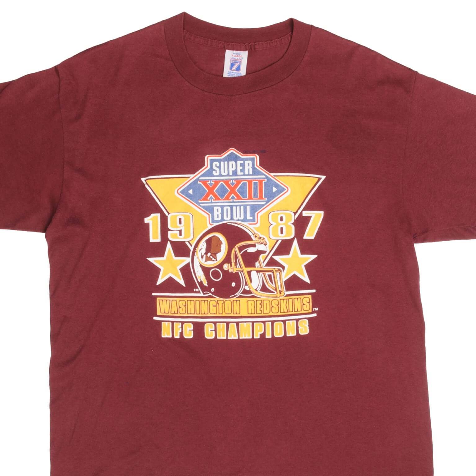 VINTAGE NFL WASHINGTON REDSKINS SUPER BOWL 1987 TEE SHIRT LARGE MADE I ...