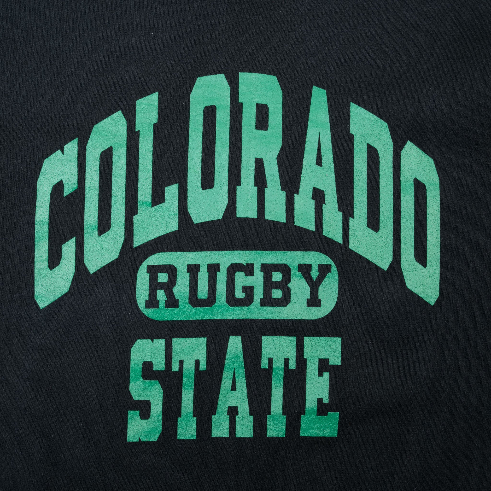 VINTAGE COLORADO STATE UNIVERSITY RUGBY BLACK SWEATSHIRT 1996 LARGE DE