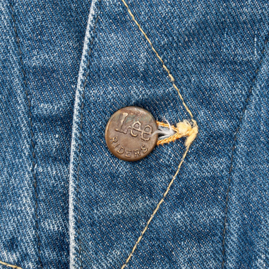 VINTAGE LEE 101J 2 POCKETS DENIM JACKET 1960S SIZE 42L MADE IN USA ...