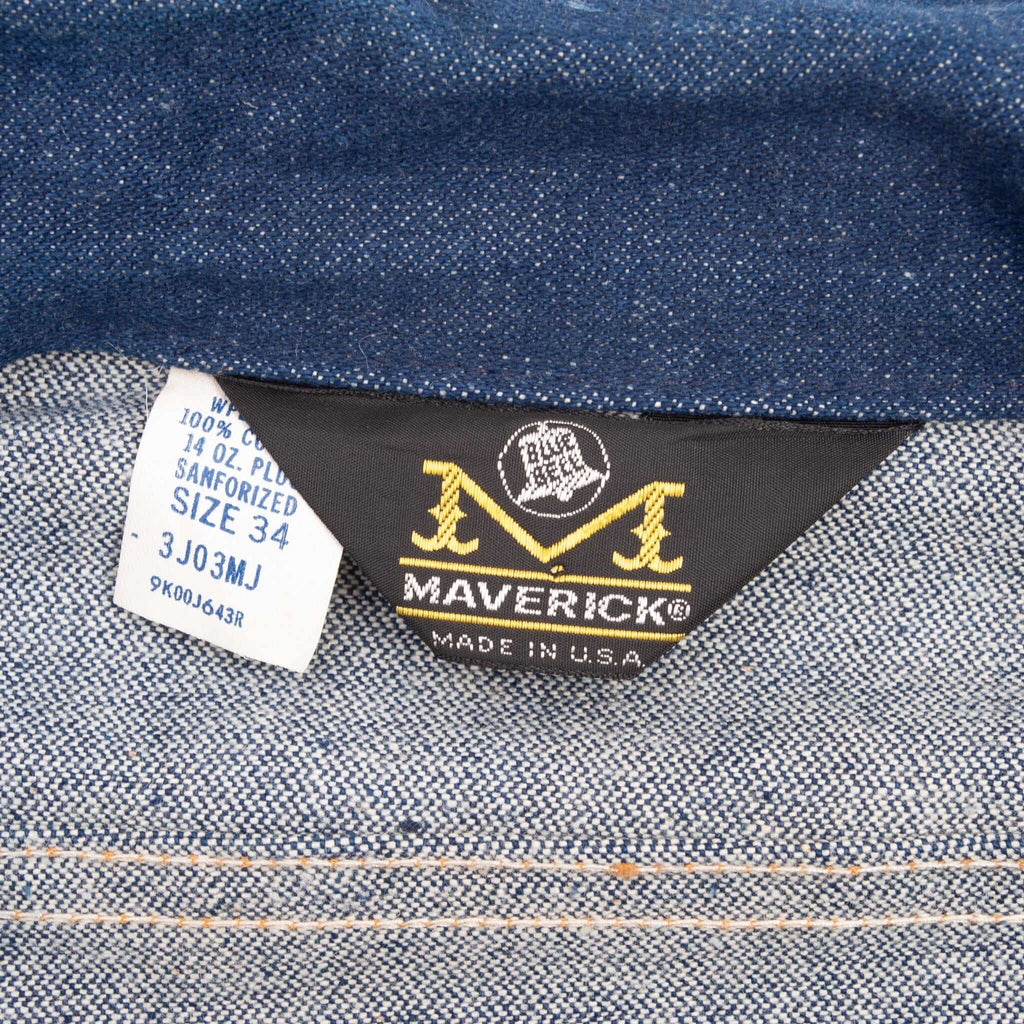 VINTAGE MAVERICK BLUE BELL DENIM JACKET 3J03MJ 1970S SIZE 34 MADE USA – Vintage rare usa