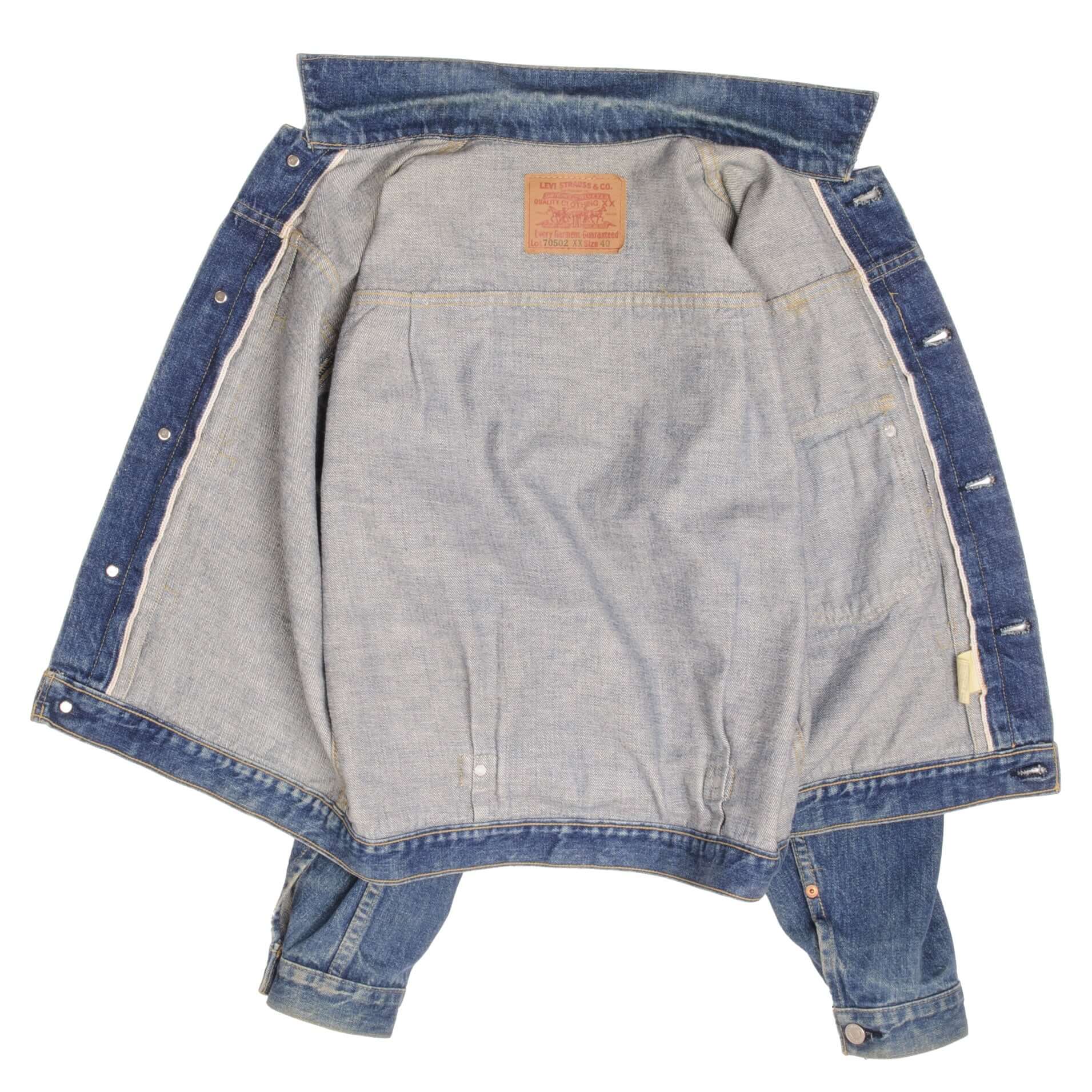 VINTAGE LEVIS TYPE 1 FIRST JAPANESE DENIM JACKET BIG E 1990S SIZE 40 ...