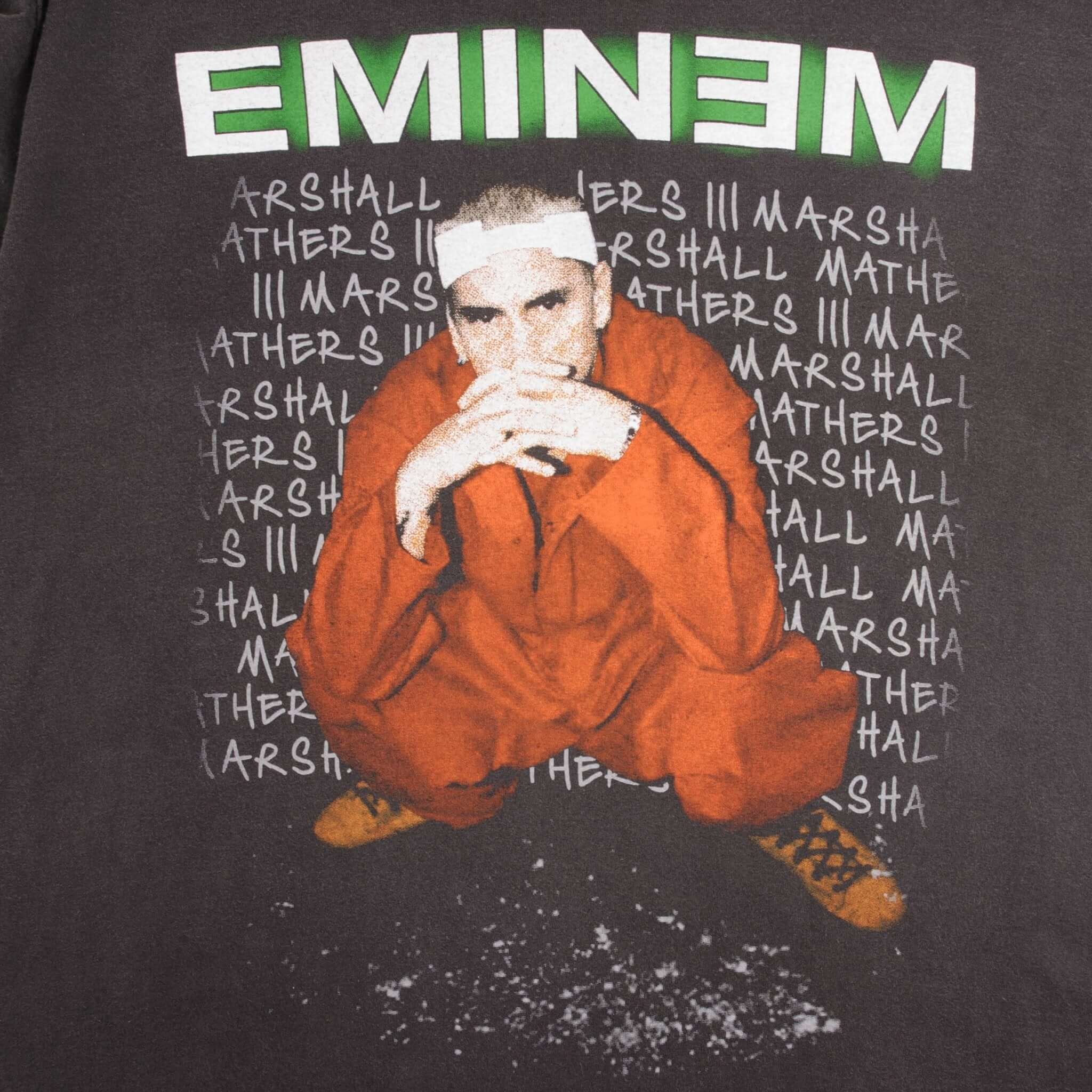 BOOTLEG RAP TEE SHIRT EMINEM CRIMINAL TOUR 2000 SIZE XL SINGLE STITCH ...