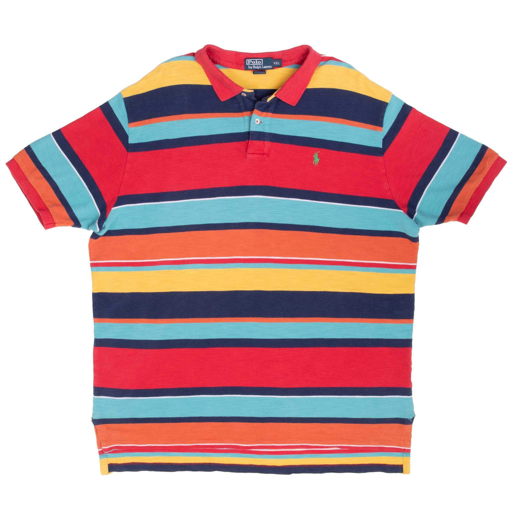 VINTAGE POLO RALPH LAUREN MULTICOLOR POLO SHIRT SIZE 2XL
